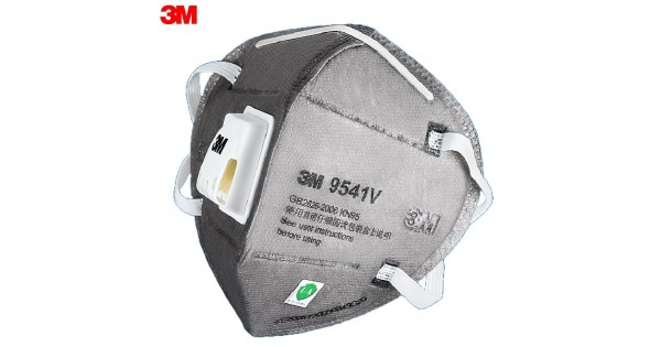 3M 9541V 防颗粒物口罩 （呼气阀、耳带式、活性炭、减除有机蒸气异味、中国KN95认证）